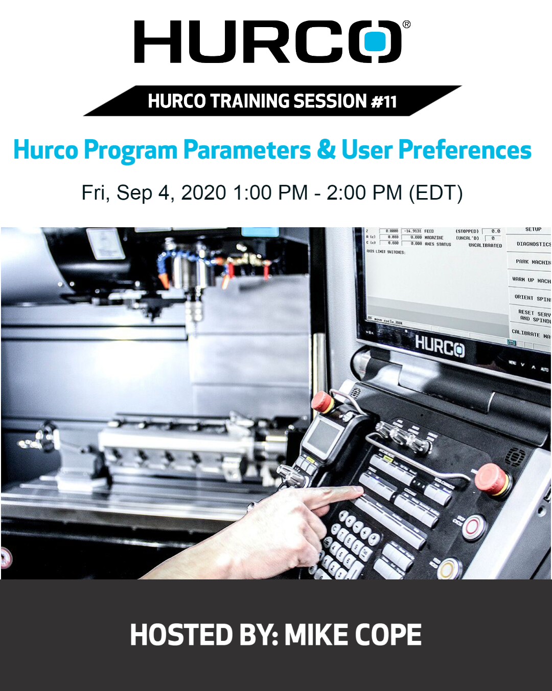 Hurco Training Webinar Series Registration